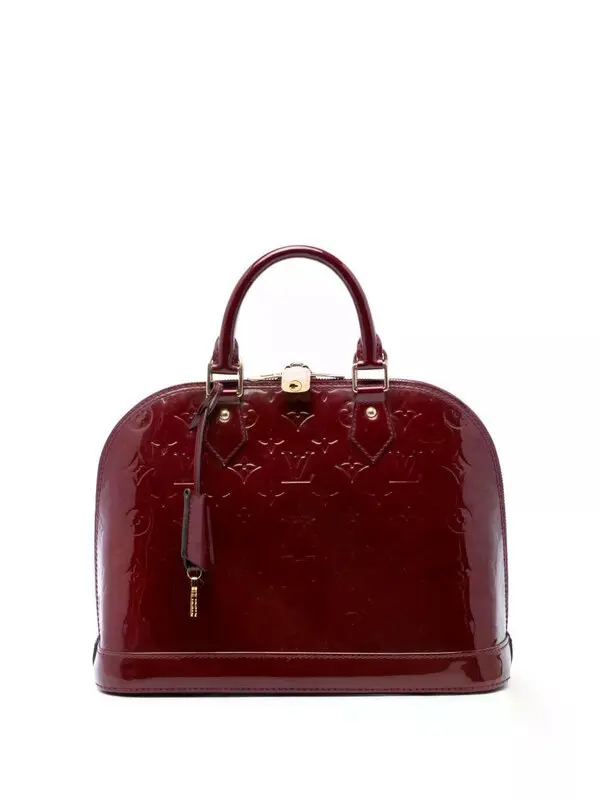 LOUIS VUITTON 2015 Monogram Vernis Alma Pm Handbag - Red