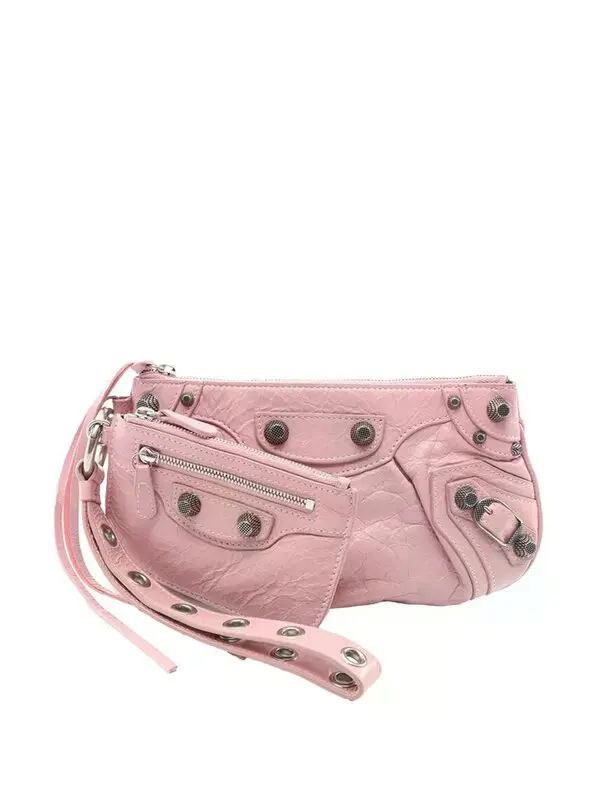 Balenciaga 2021-2024 Lambskin Le Cagole Clutch Bag - Pink