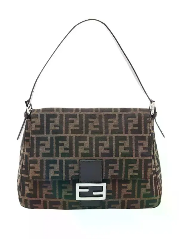Fendi 2000-2010 Zucca Canvas Mamma Forever Shoulder Bag - Brown