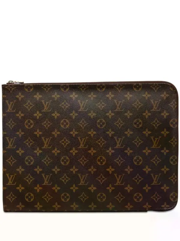 LOUIS VUITTON 1999 Monogram Etui Voyage Gm Clutch Bag - Brown