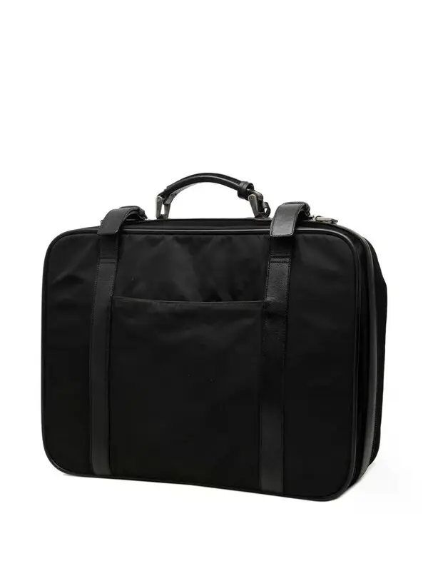 Prada Saffiano Trimmed Tessuto Suitcase Bag