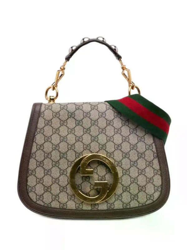 Gucci 2000-2015 Medium Gg Supreme Blondie Top Handle Satchel - Neutrals