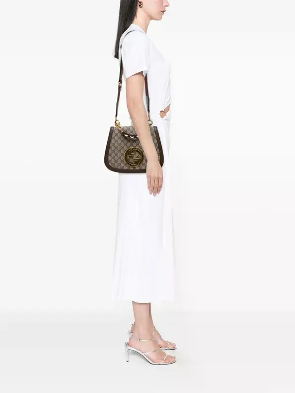 Gucci Gg Supreme Blondie Top Handle Satchel - Neutrals