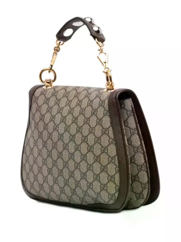 Gucci Gg Supreme Blondie Top Handle Satchel - Neutrals