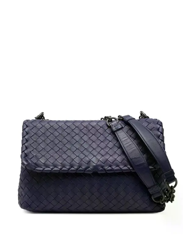 Bottega Veneta 2012-2026 Small Nappa Intrecciato Olimpia Crossbody Bag - Purple