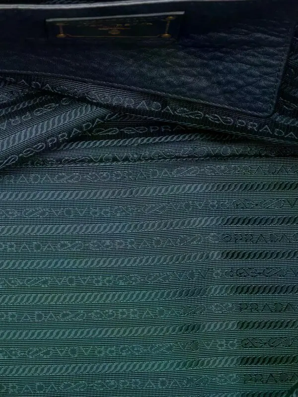 Prada Vitello Daino Convertible Tote Satchel - Blue