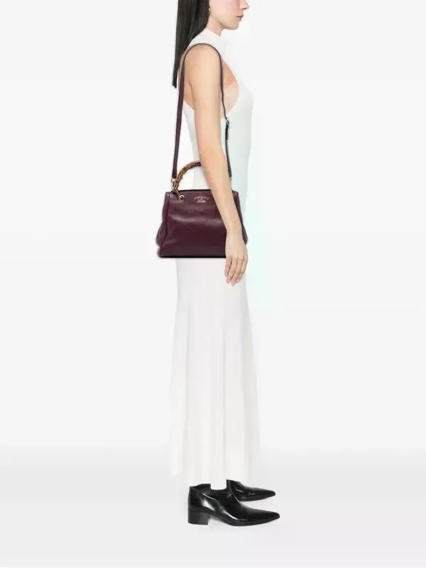 Gucci 2016-2026 Small Calfskin Bamboo Shopper Satchel - Purple
