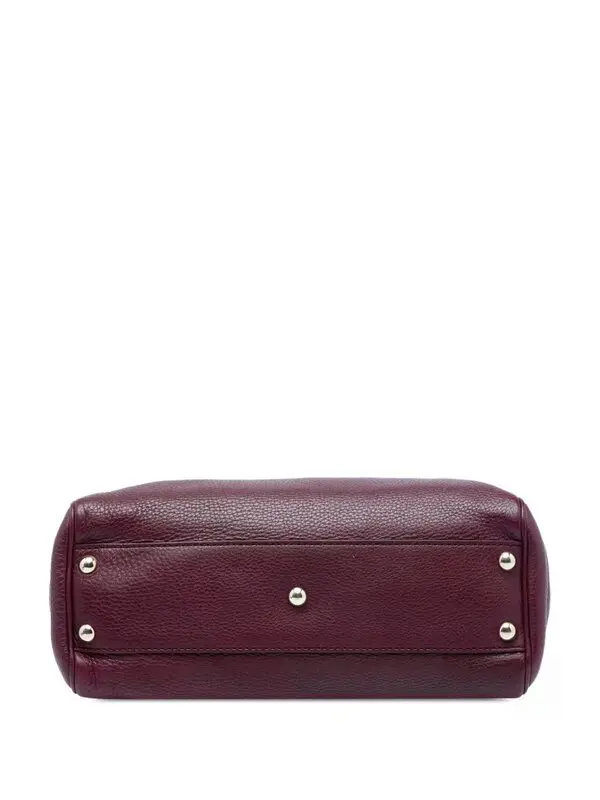 Gucci Calfskin Bamboo Shopper Satchel - Purple