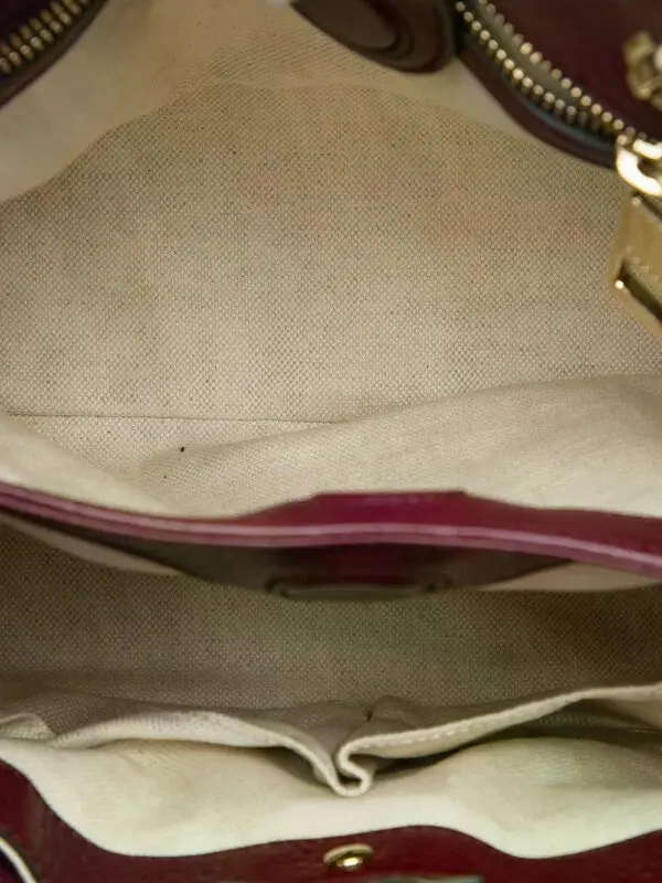 Gucci Calfskin Bamboo Shopper Satchel - Purple