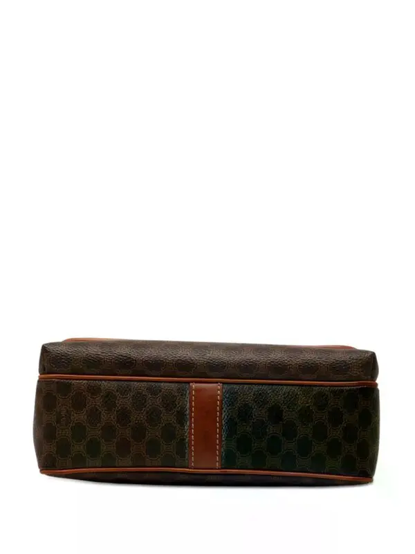 Celine 2014 Macadam Coated Canvas Crossbody Bag - Brown