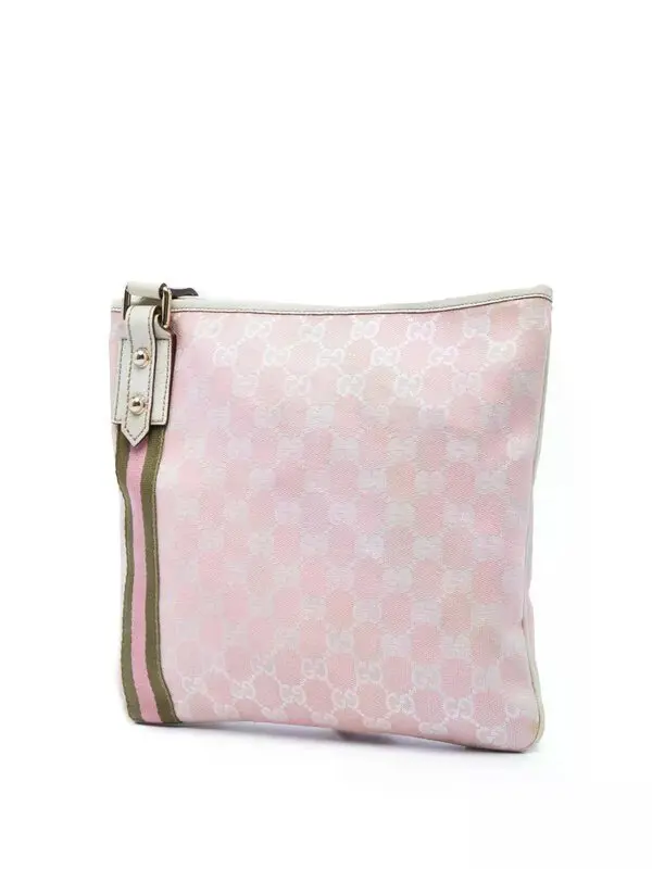 Gucci Gg Canvas Web Jolicoeur Crossbody Bag - Pink