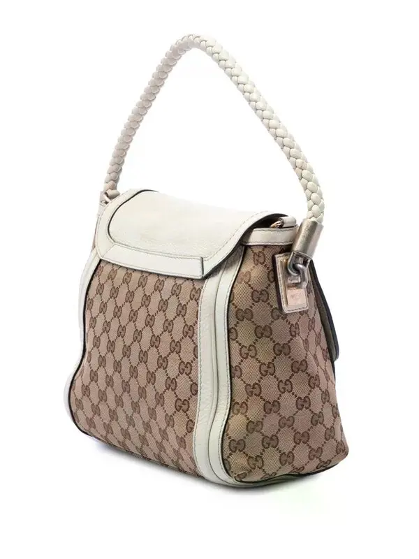 Gucci Gg Canvas Bella Flap Satchel - Neutrals