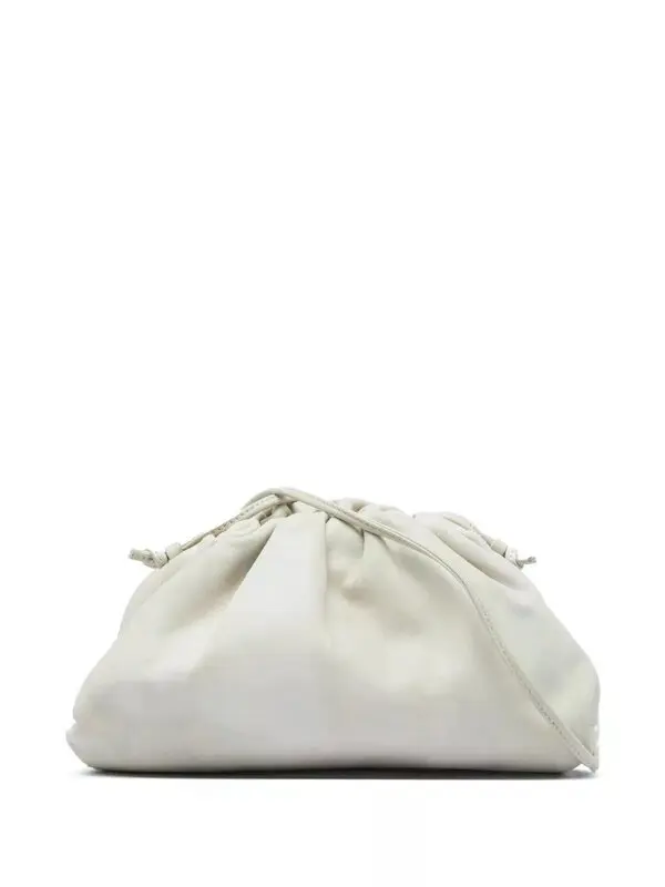 Bottega Veneta 2012-2026 Lambskin The Mini Pouch Crossbody Bag - White