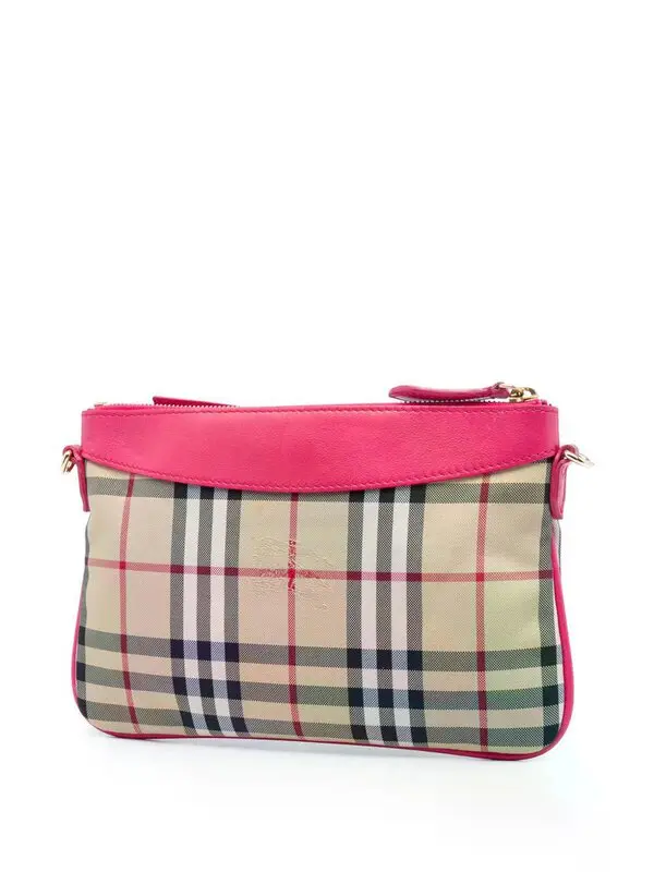 Burberry Haymarket Check Nylon Peyton Bow Tie Crossbody Bag