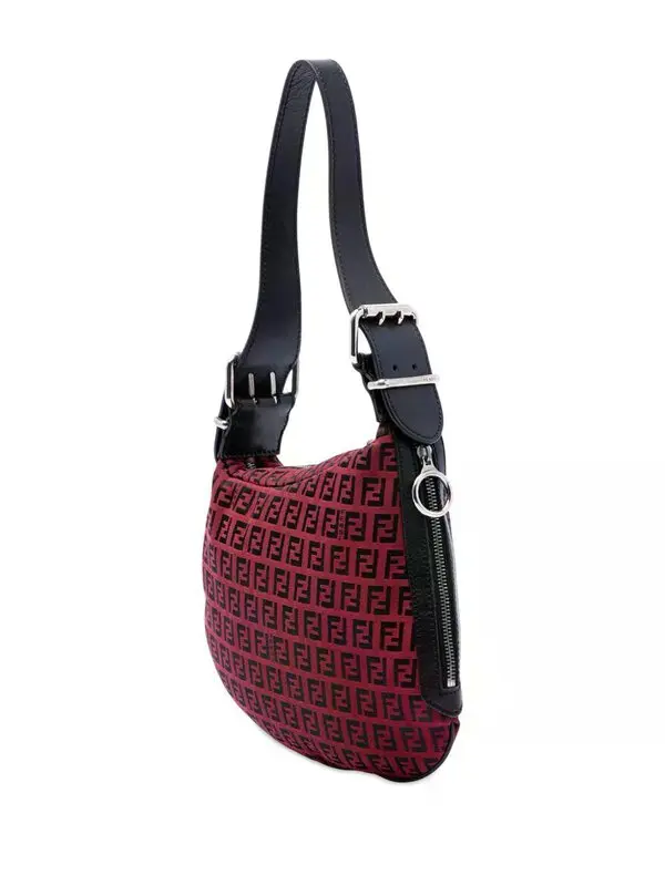 Fendi Zucchino Canvas Oyster Hobo Bag