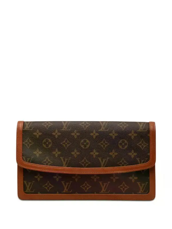 LOUIS VUITTON 1988 Monogram Pochette Dame Gm Clutch Bag - Brown