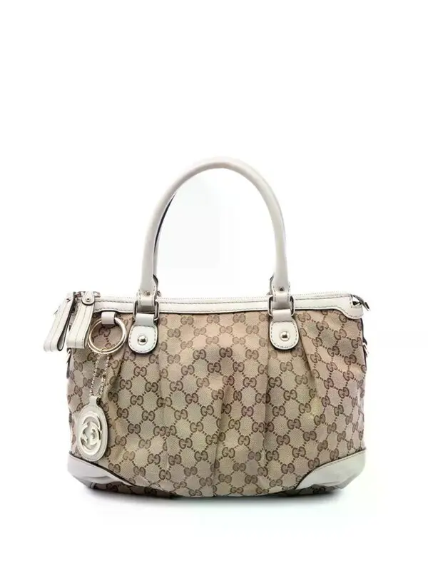 Gucci 2016-2026 Gg Canvas Sukey Satchel - Neutrals
