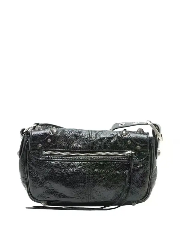 Balenciaga 2001-2008 Xs Lambskin Motocross Le Cagole Flap Crossbody Bag - Black