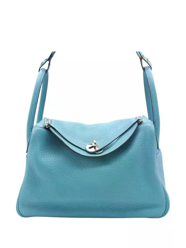 Hermès 2015 Clemence Lindy 30 Shoulder Bag - Blue