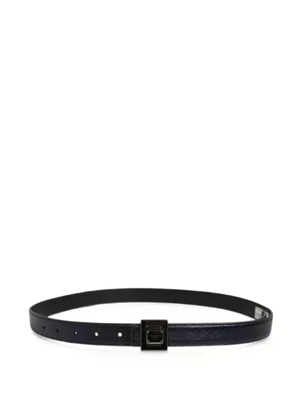 Dolce & Gabbana Square-buckle Leather Belt - Black