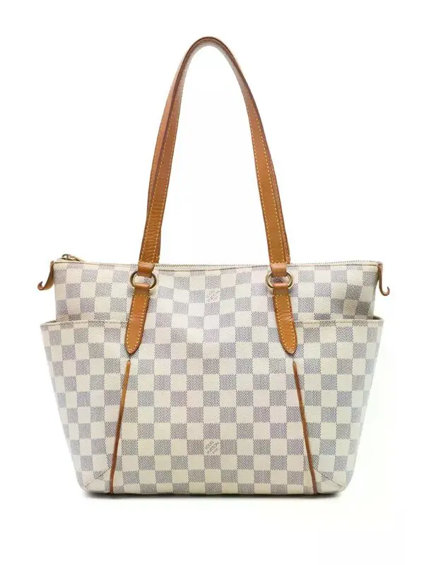 LOUIS VUITTON 2009 Damier Azur Totally Pm Tote Bag - White