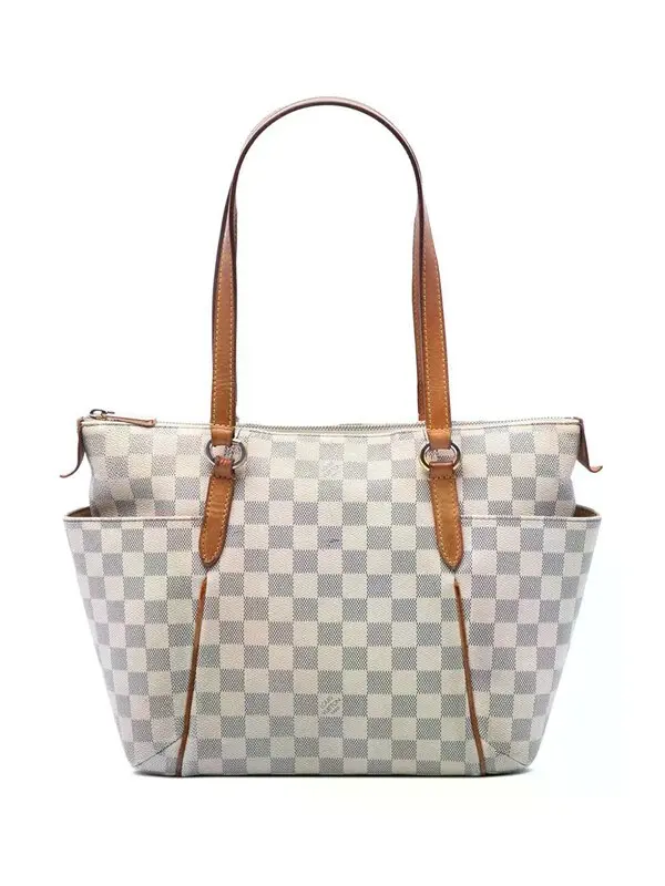 LOUIS VUITTON 2008 Damier Azur Totally Pm Tote Bag - White