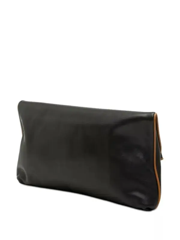 Celine 2005 Leather Triomphe Foldover Clutch Bag