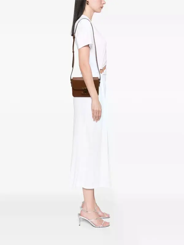 Celine Shiny Calfskin Triomphe Crossbody Bag