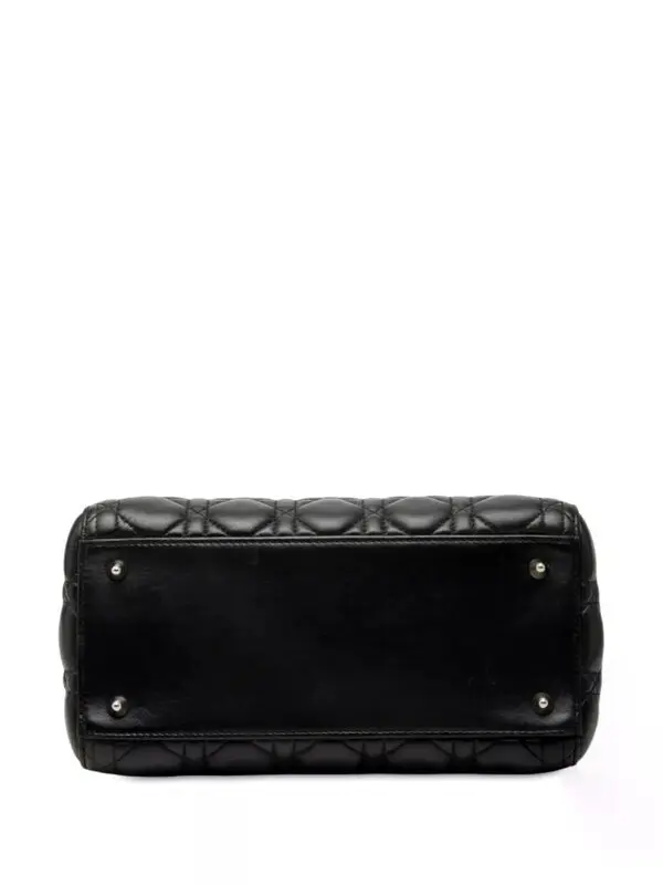 Dior Medium Lambskin Cannage Lady Satchel - Black