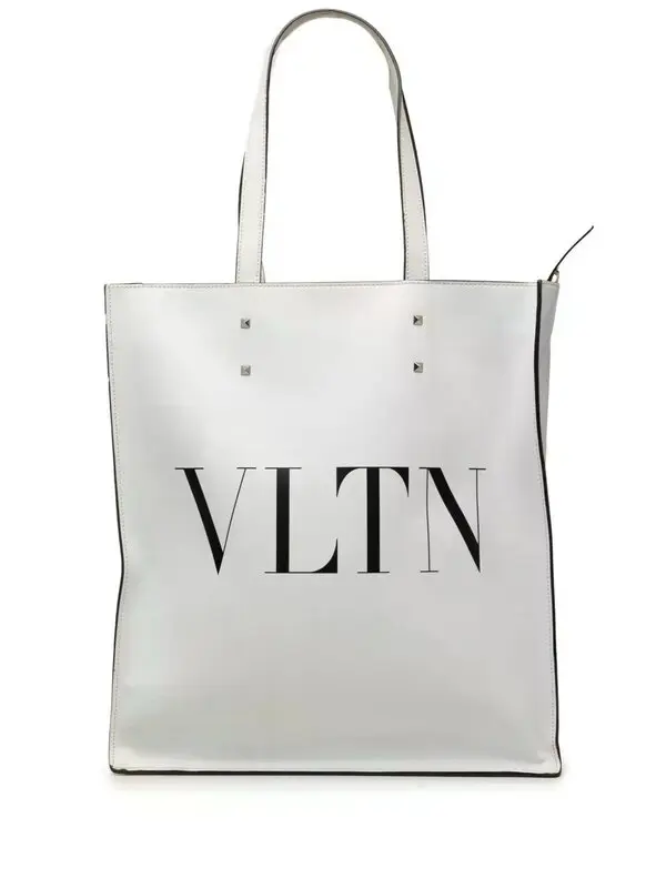 Valentino Garavani 2018-2026 Leather Rockstud Vltn Satchel - White