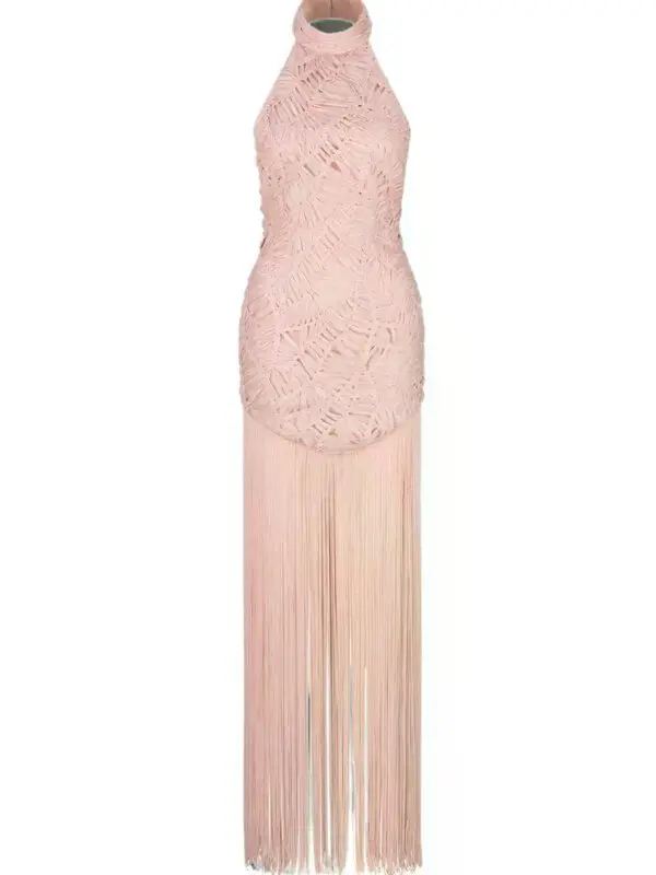 ATOIR Elle Fringed Textured-finish Maxi Dress