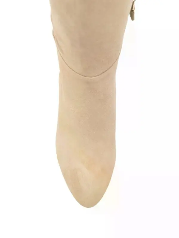 STUART WEITZMAN Suede Pointed-toe Knee-high Boots
