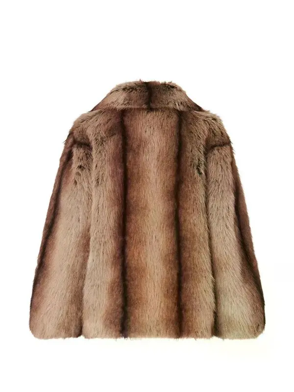 Pinko Faux-fur Notch-lapels Coat