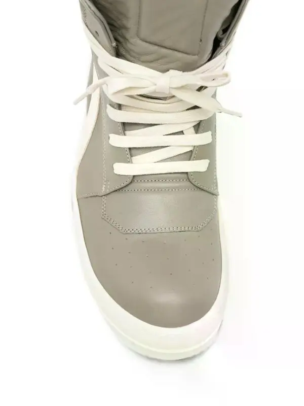 Rick Owens Geobasket Leather High-top Sneakers