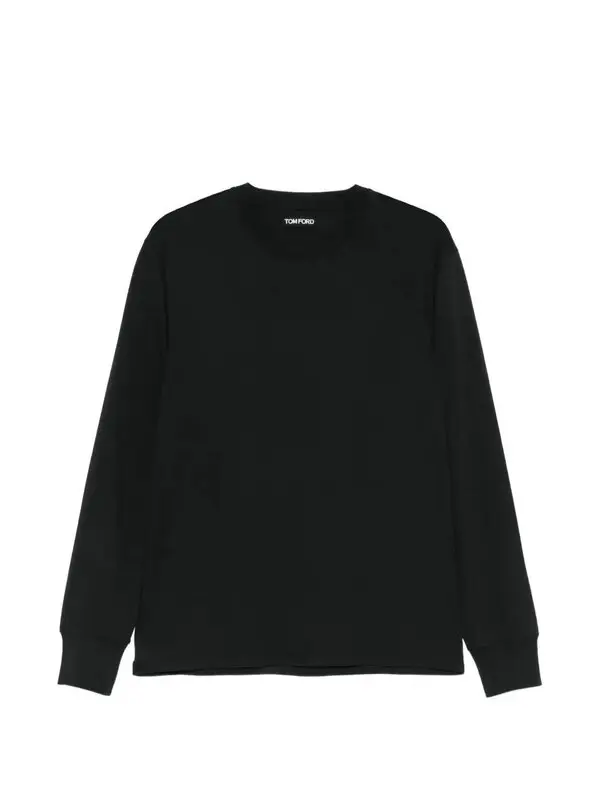 TOM FORD Crew-neck Long-sleeve T-shirt - Black