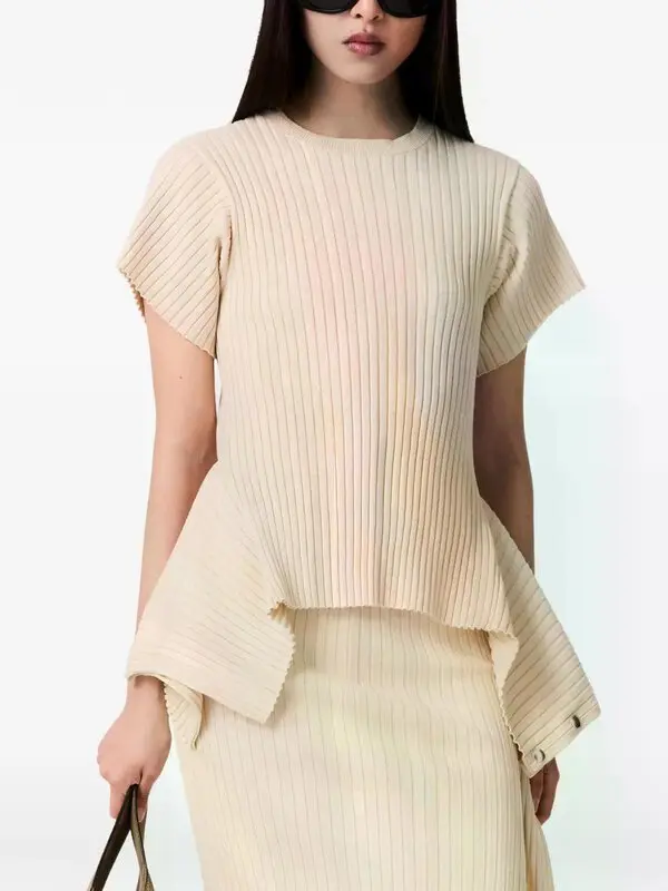 Stella McCartney Ribbed-knit Peplum Top