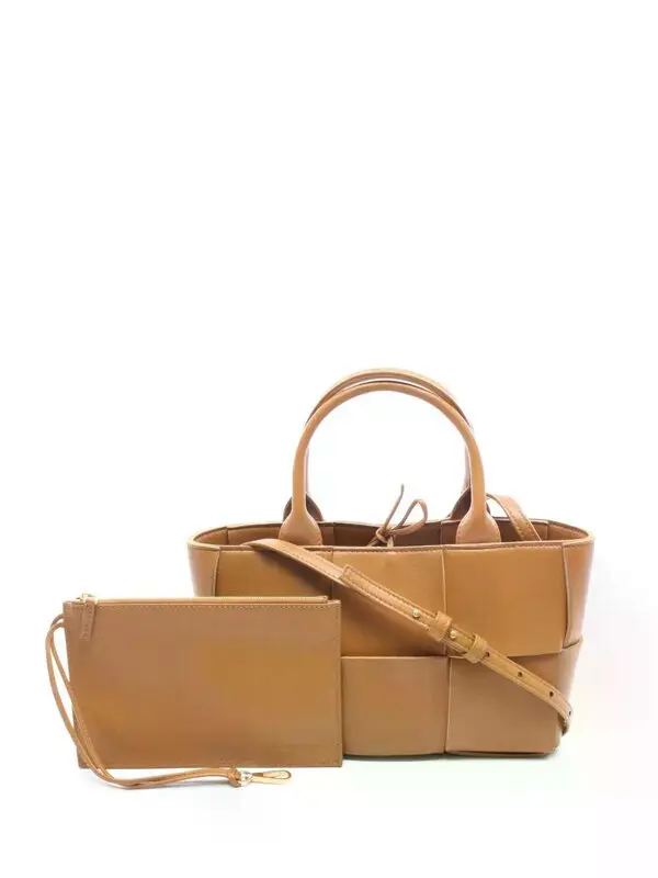 Bottega Veneta 2012-2026 Mini Intrecciato Arco Tote Satchel - Brown