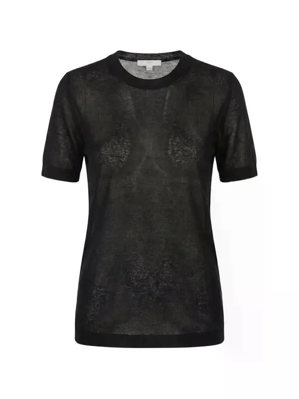 Malo Fine-knit Cashmere T-shirt - Black