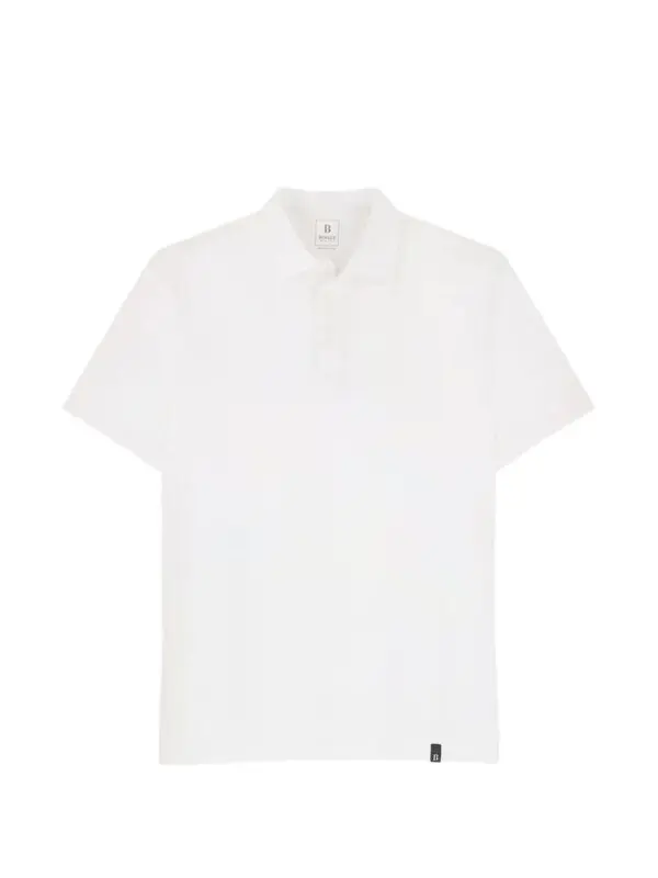 Boggi Milano Polo In Stretch Supima Cotton Jersey - White