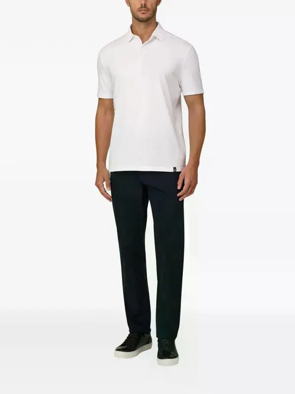 Boggi Milano Polo In Stretch Supima Cotton Jersey - White