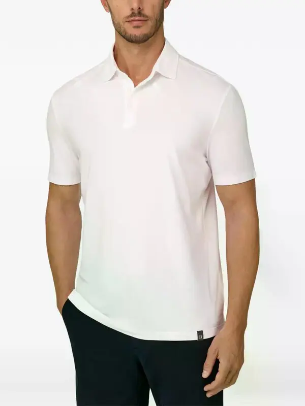 Boggi Milano Polo In Stretch Supima Cotton Jersey - White