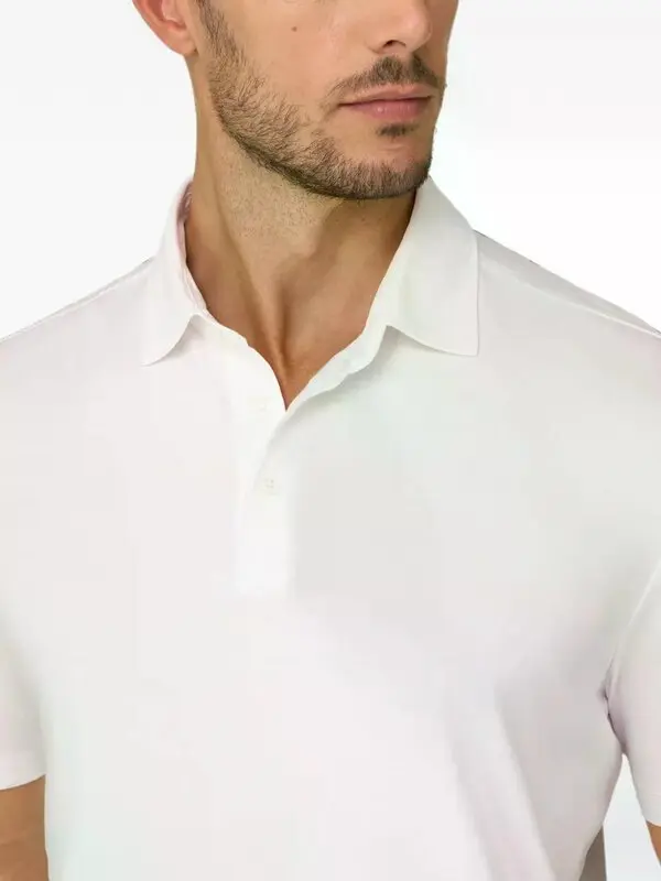 Boggi Milano Polo In Stretch Supima Cotton Jersey - White
