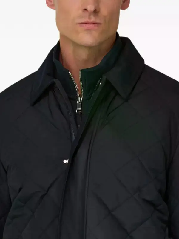 Boggi Milano Technical Fabric Padded Peacoat