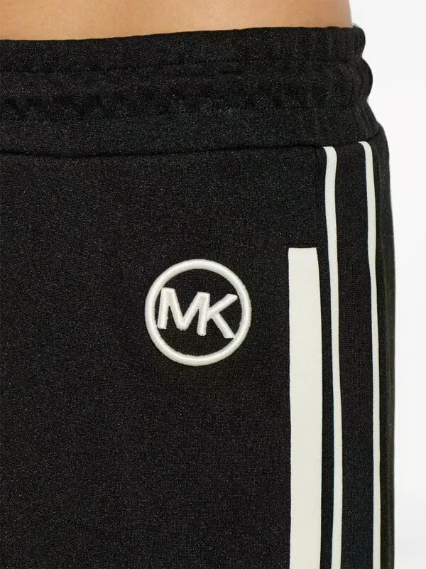 Michael Kors Logo Patch Side Stripe Wide Leg Track Pants