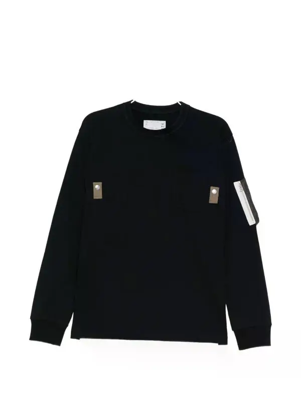 Sacai Utility-pocket Long-sleeve T-shirt - Black
