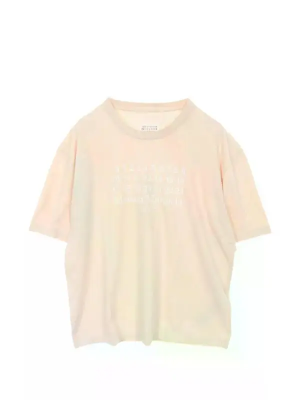 MAISON MARGIELA Numbering Logo Print T-shirt - Neutrals