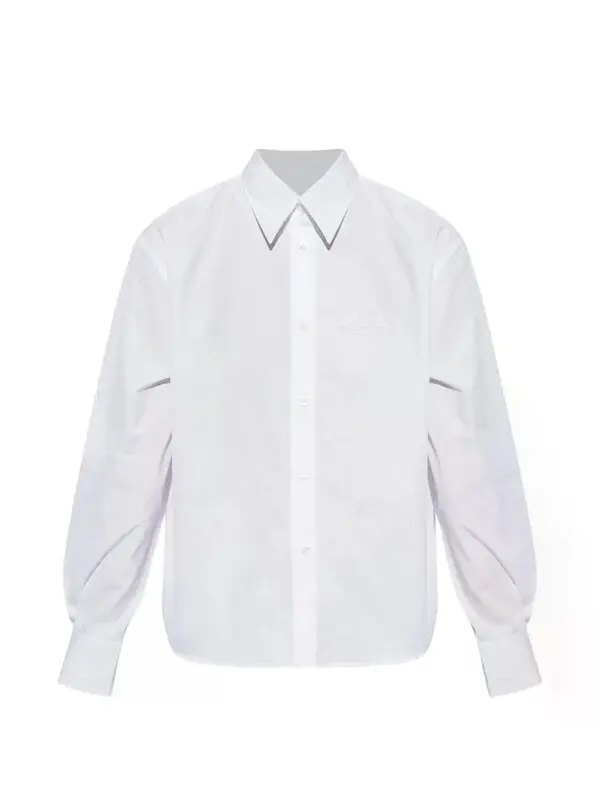 Off-White Embroidered Logo Cotton Shirt