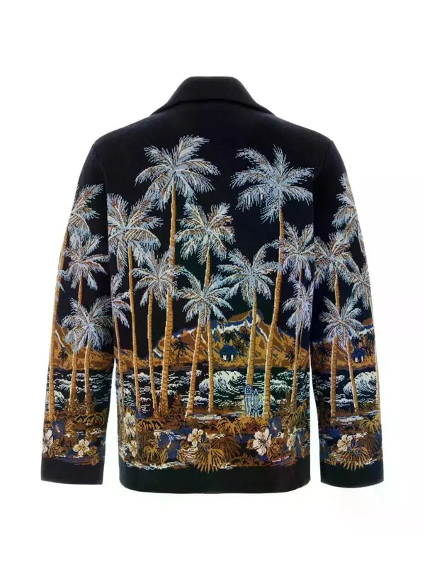 Alanui Embroidered Long-sleeve Cardigan - Blue