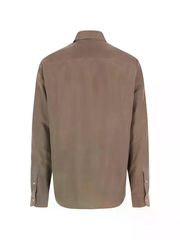 Valentino Garavani Silk Long-sleeve Shirt - Brown