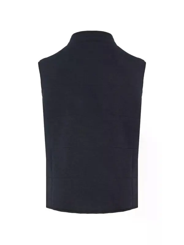 BARBA NAPOLI Padded High-neck Suede Gilet
